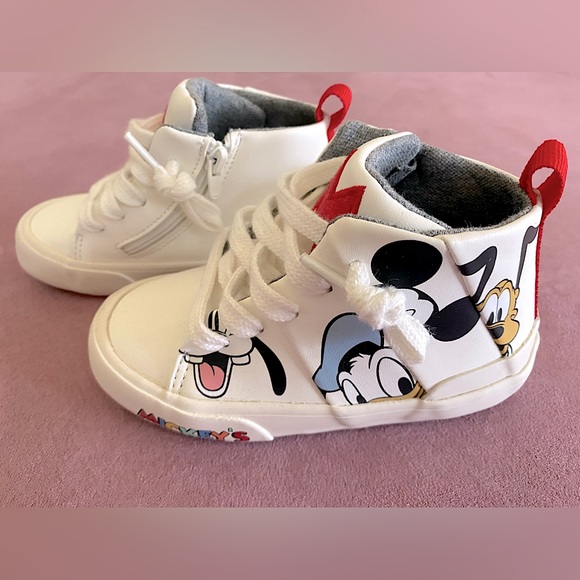 Zara | Shoes | Zara Baby Mickey Mouse Disney Characters Zipper Lace Up ...